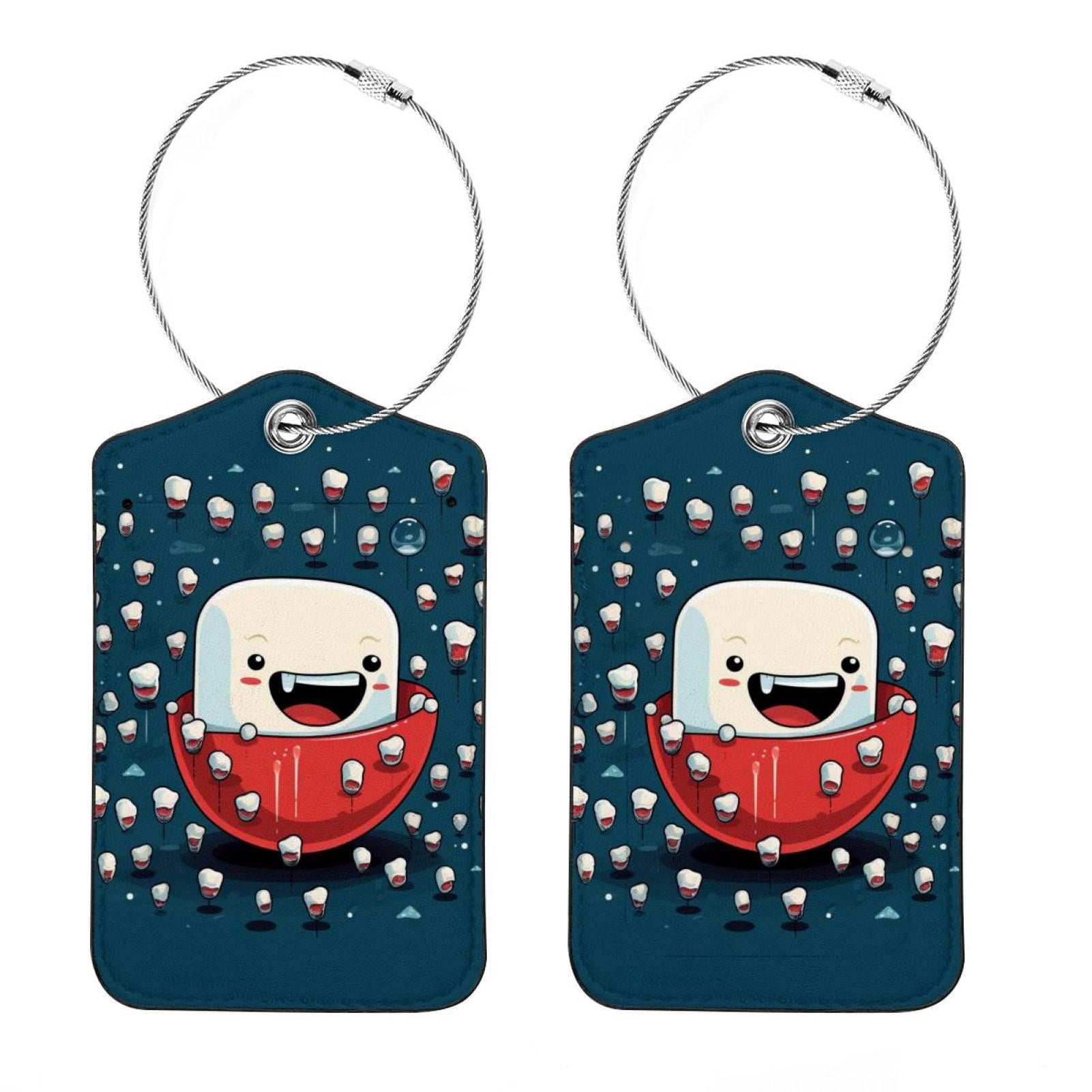 2Pcs Luggage Tags for Suitcase, Easy-to-Recognize Metal Loop Lock ...