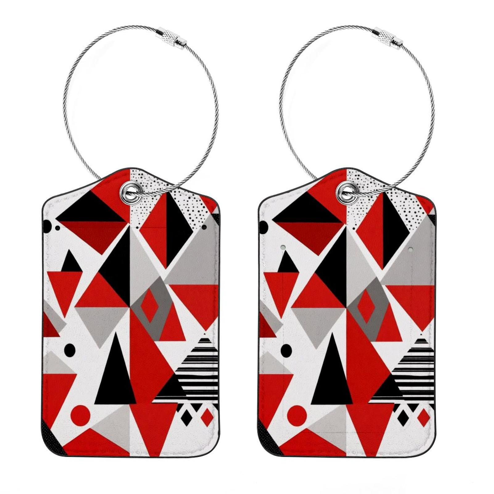 2Pcs Luggage Tags for Suitcase, Metal Loop Lock Baggage Tags with ...