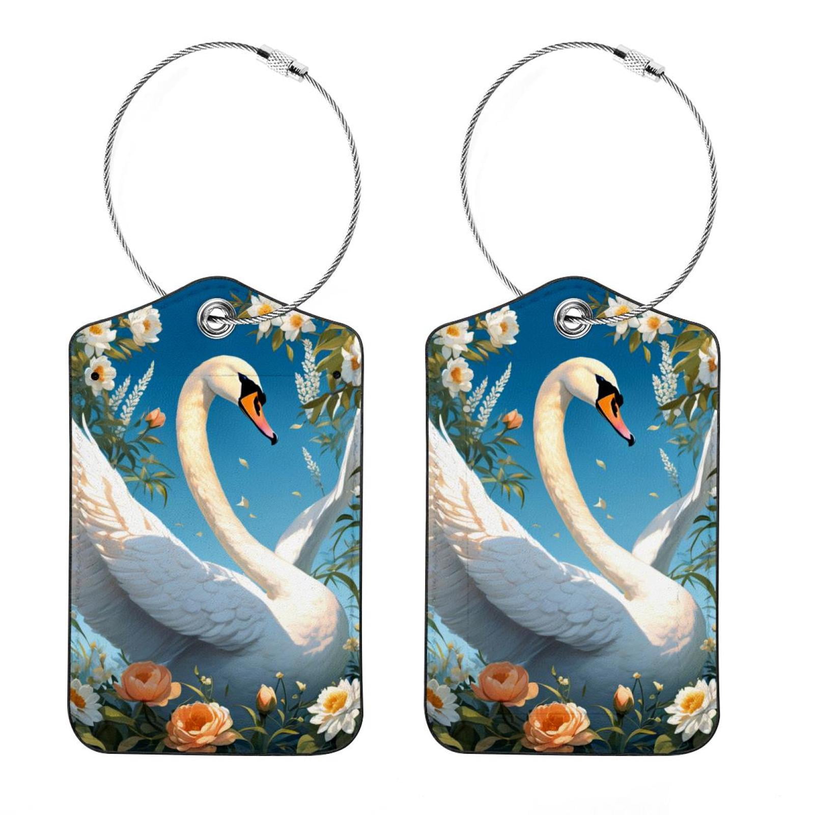2Pcs Luggage Tags for Suitcase, Personalized Metal Loop Lock Baggage ...