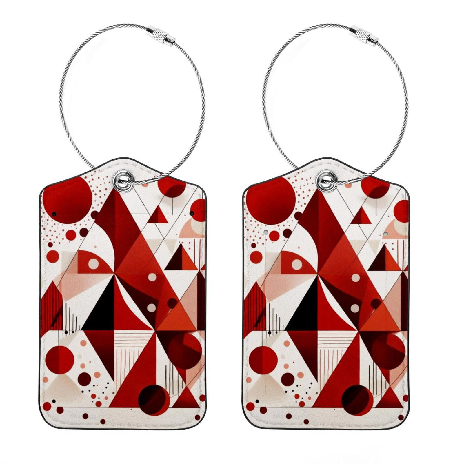 2Pcs Luggage Tags for Suitcase, Personalized Metal Loop Lock Beautiful ...