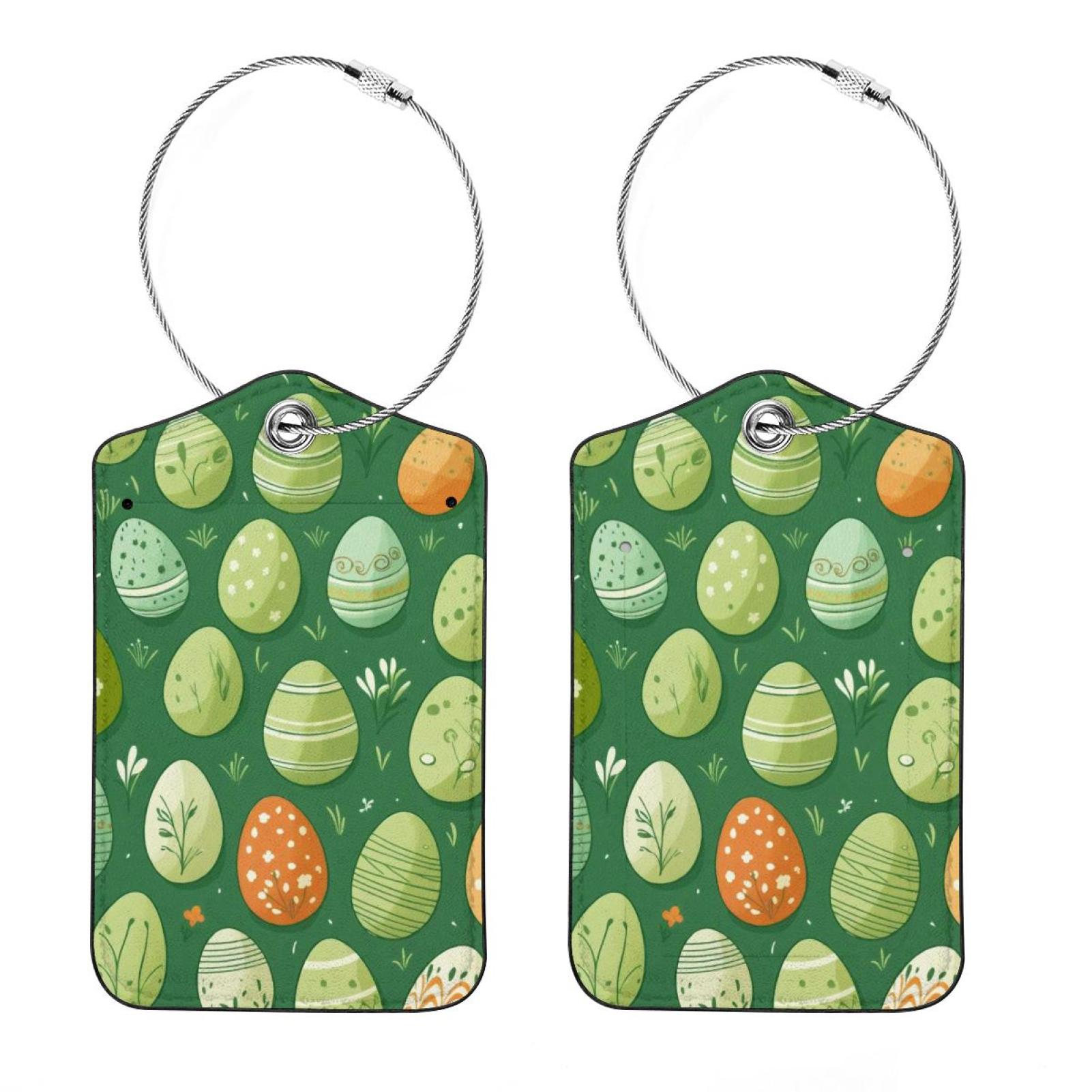 2Pcs Luggage Tags for Suitcase, Pretty Metal Loop Lock Baggage Tags ...