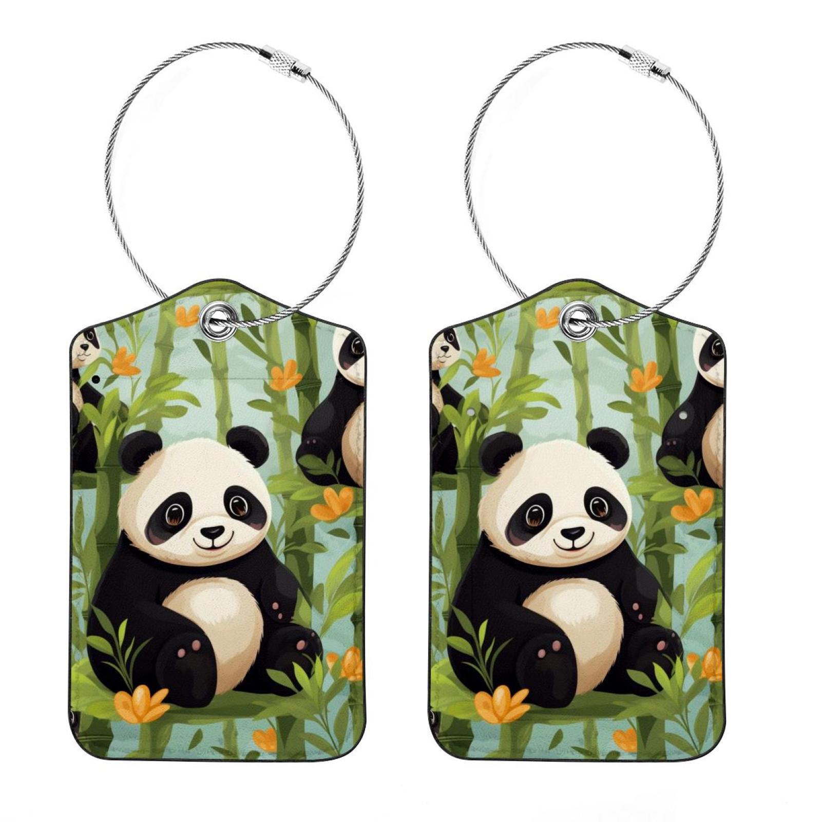 2Pcs Luggage Tags for Suitcase, Privacy Flap Metal Loop Lock Baggage ...