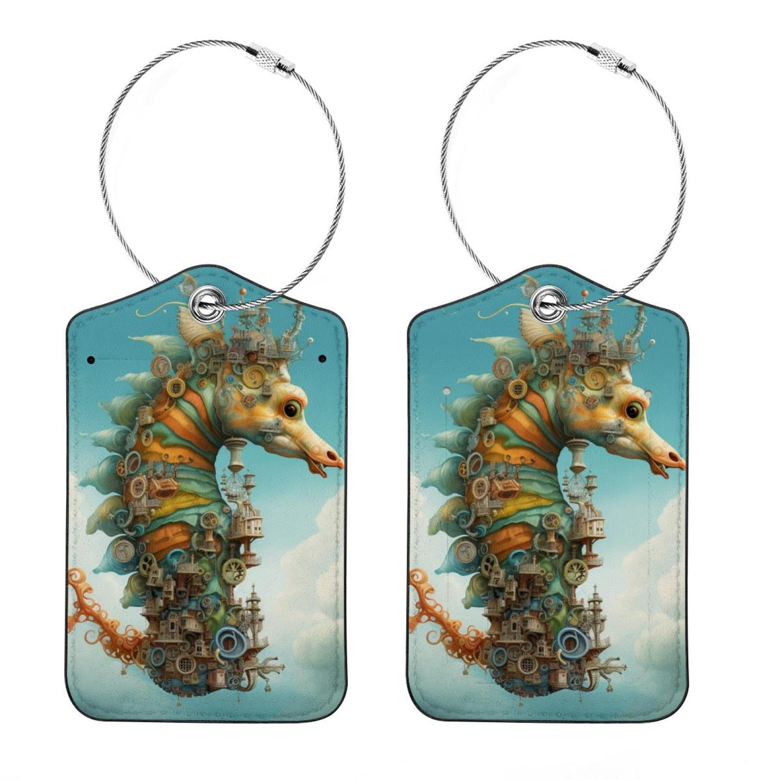 2Pcs Luggage Tags for Suitcase, Unique Pattern Design, Privacy Flap ...