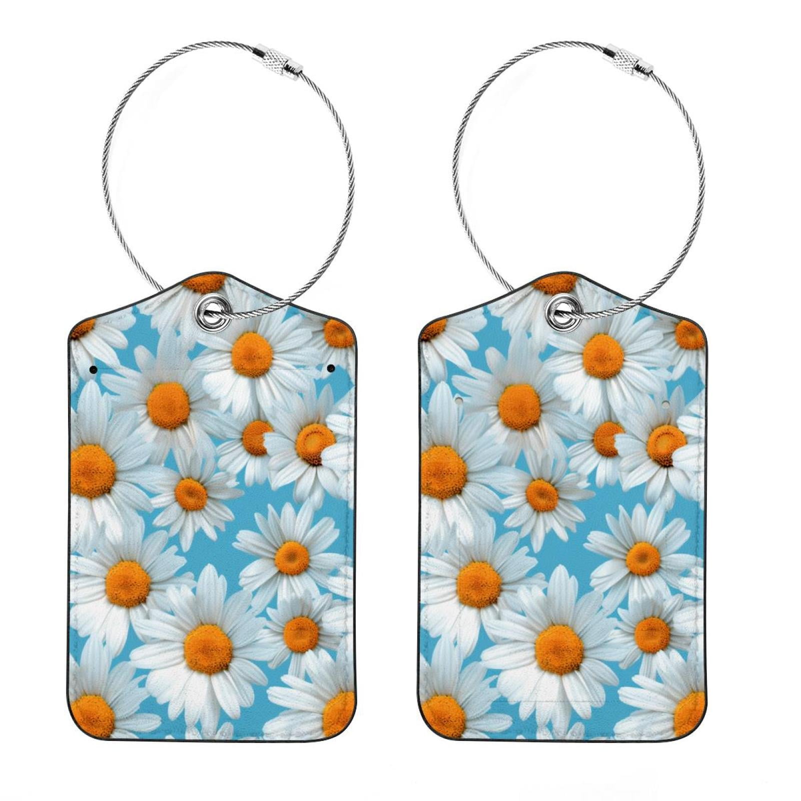 2Pcs Luggage Tags for Suitcase, Unique Pattern Design, Privacy Flap, PU ...