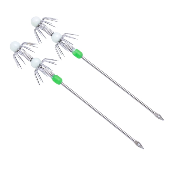 2Pcs Luminously Squid Live Shrimp Hook Stainless Steel Umbrellas Hook ...