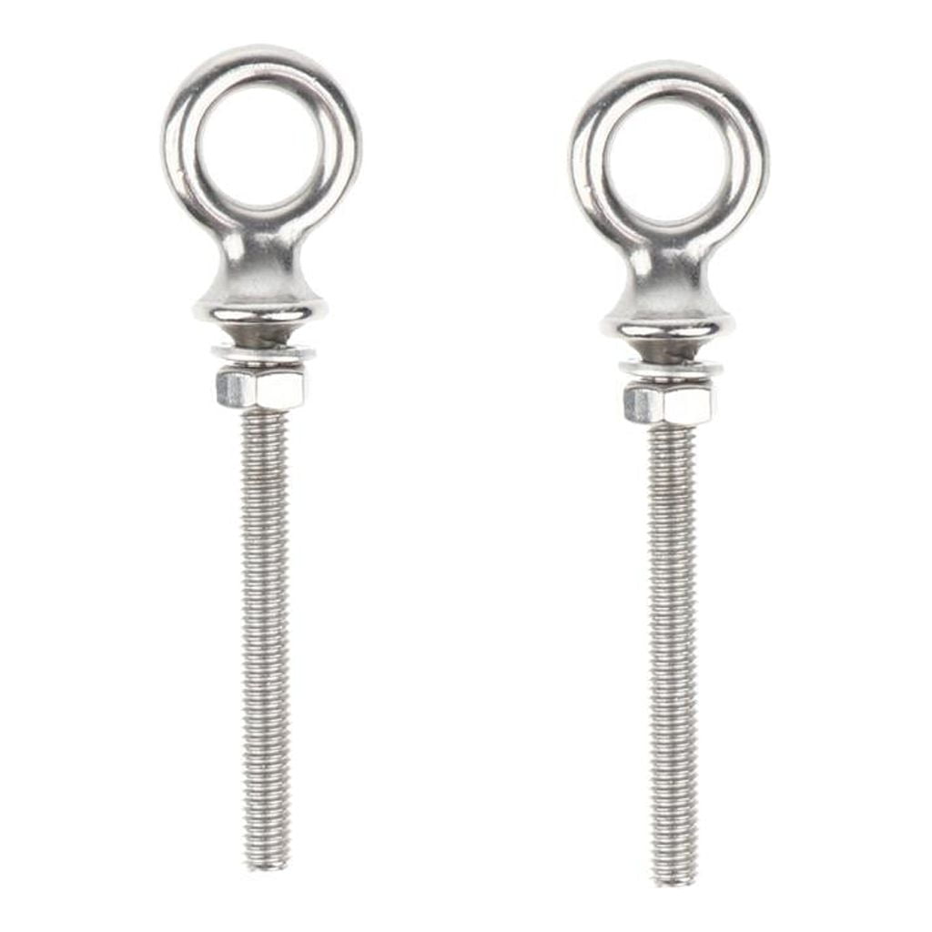 2Pcs M10 100mm Threaded Lifting Eye Tie Down Stainless Steel - Walmart.com