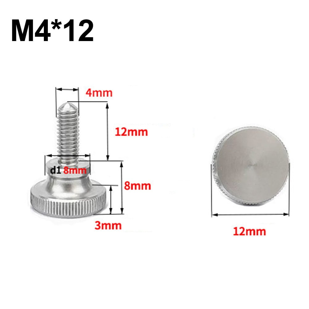 2pcs M4 GB834 304 Stainless Steel Knurl Head Hand Tighten Glass Lock ...