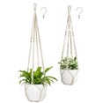 2Pcs Macrame Plant Hangers Indoor, 35" Boho Hanging Planter Basket with ...