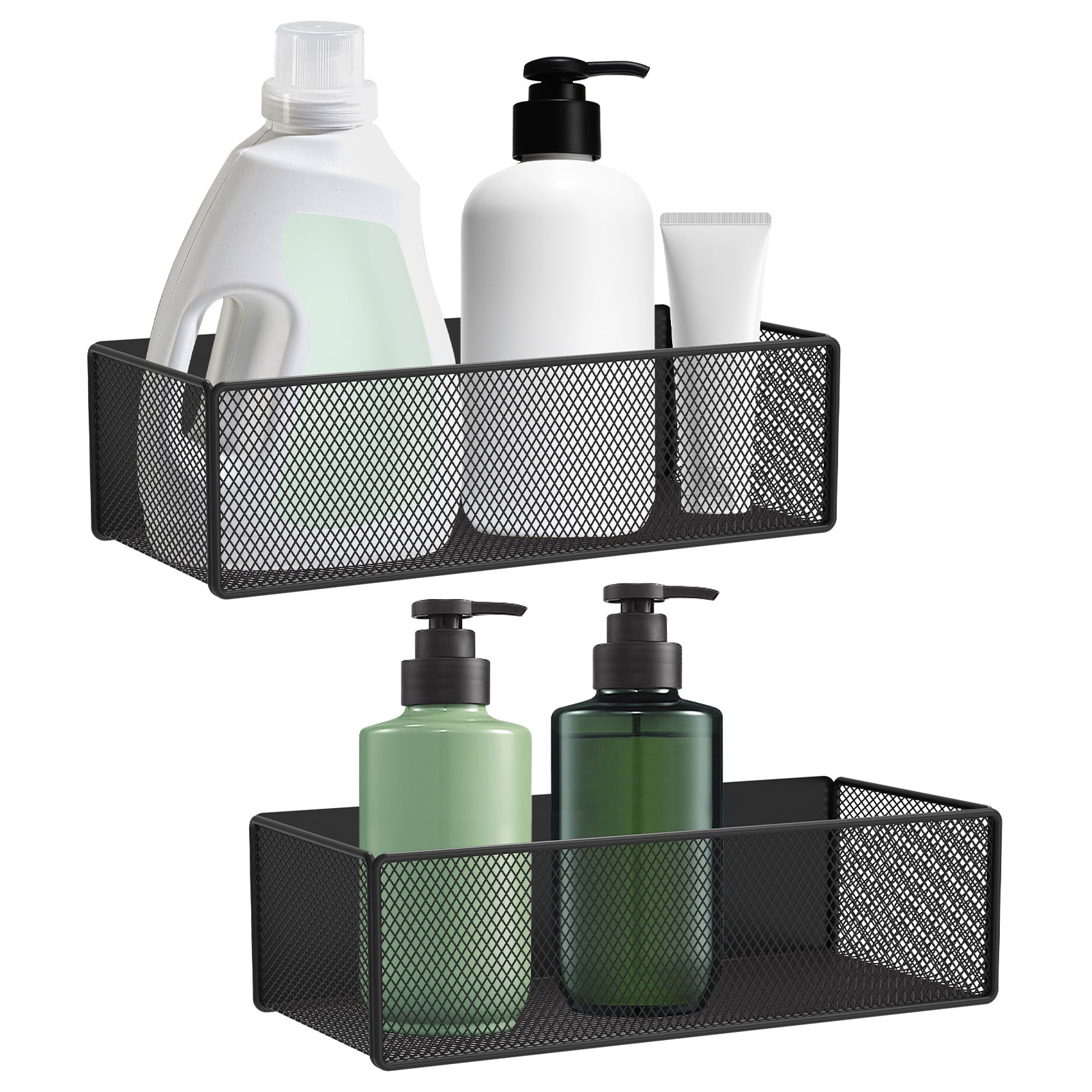 2Pcs Magnetic Baskets Space Saving Magnetic Storage Bins Metal Mesh ...