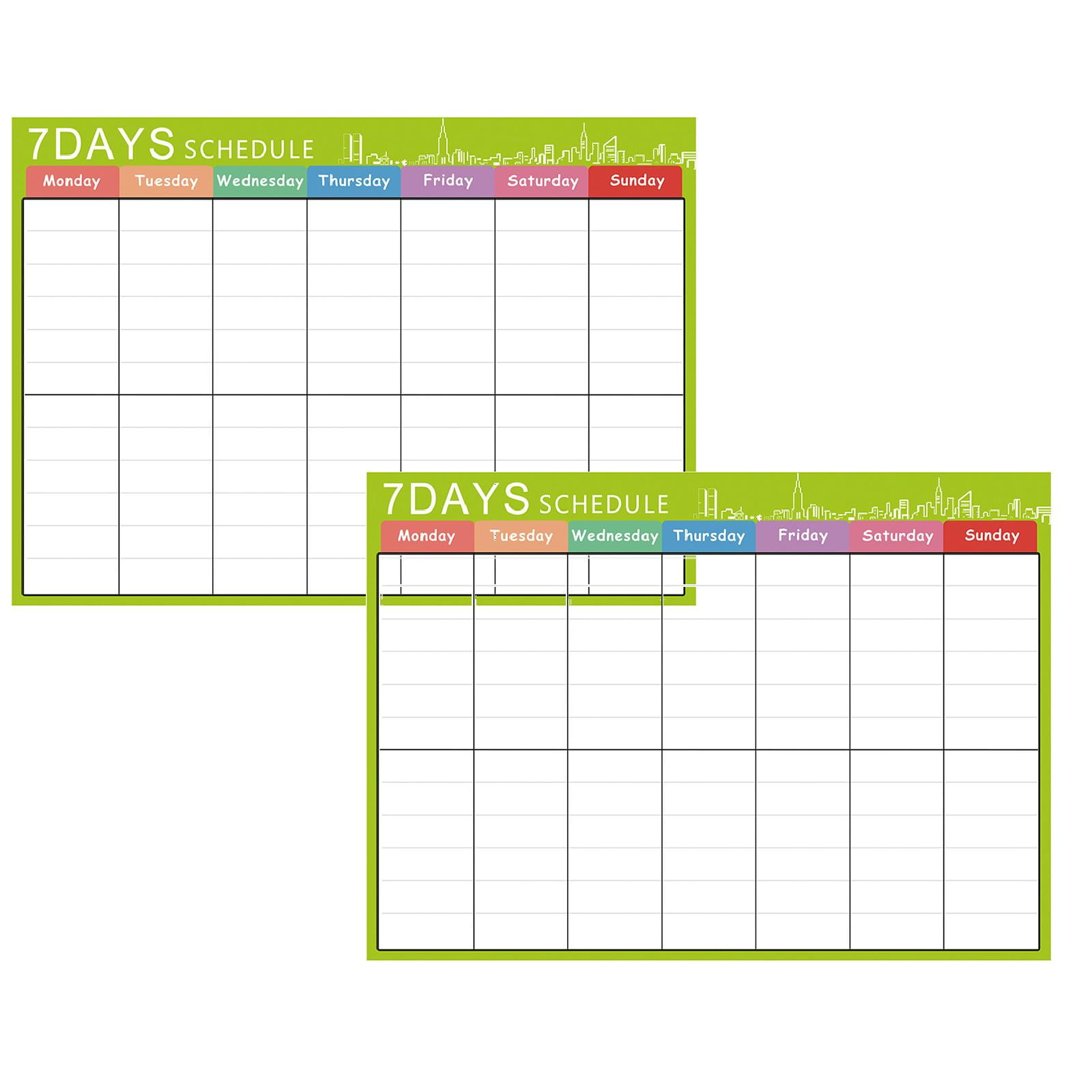 2Pcs Magnetic Calendar For Fridge Calendar Whiteboard Magnetic ...