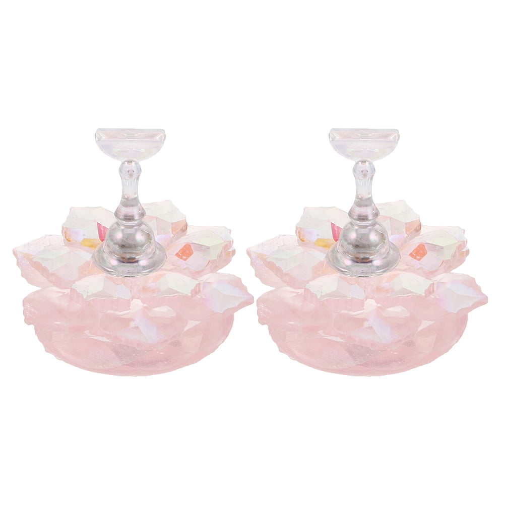 2Pcs Magnetic Nail Tips Stand Holder Plastic Nail Art Display Tip Base ...