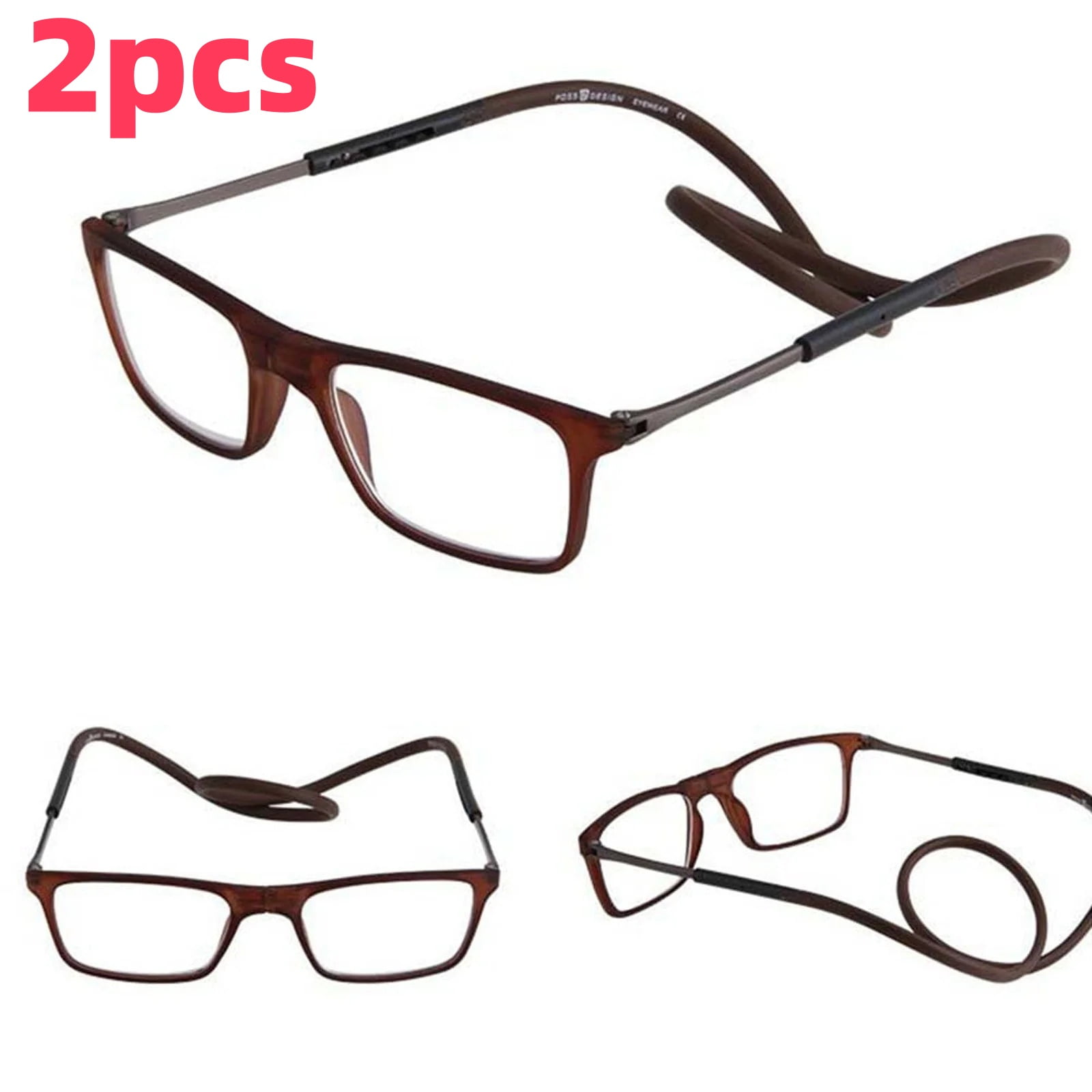 2Pcs Magnetic Reading Glasses Men Women Front Connect Adjustable ...