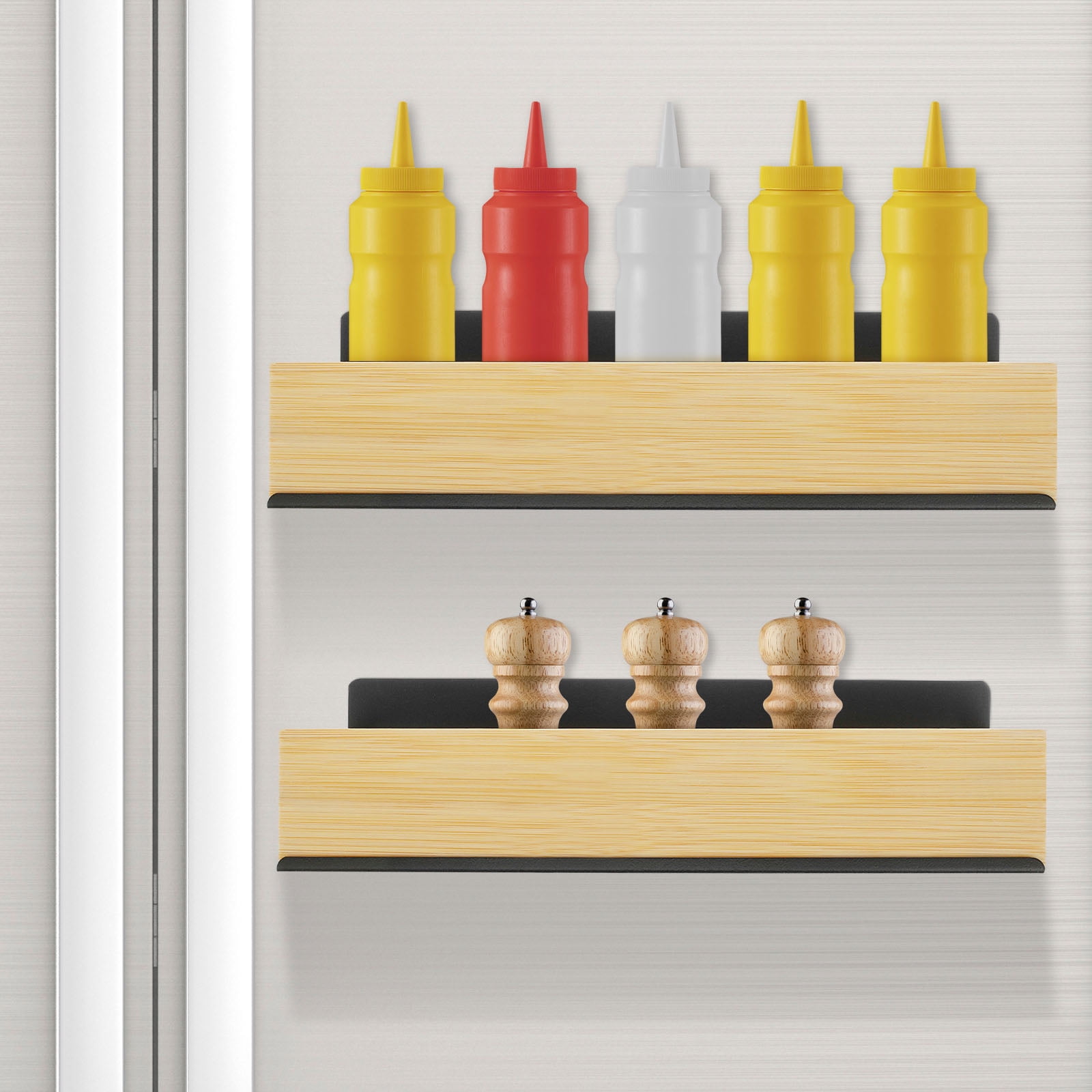 2Pcs Magnetic Spice Rack Carbon Steel Magnetic Rack Organizer Space ...