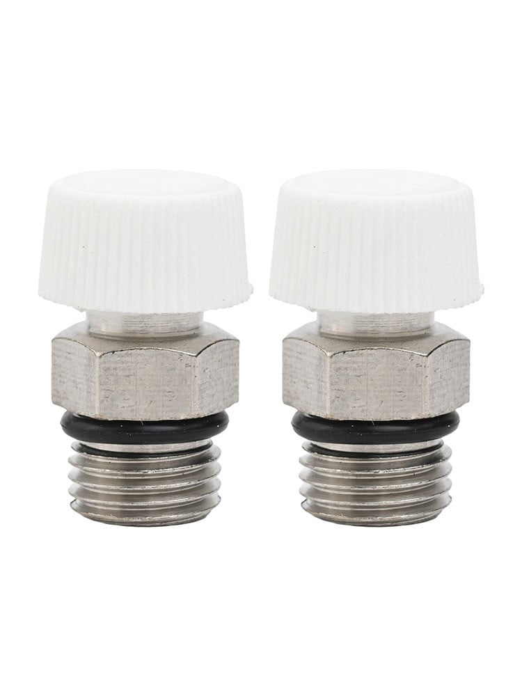 2Pcs Male Thread Nickel Plated Brass Manual Radiator Air Vent Plug ...
