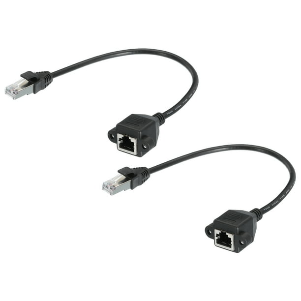2Pcs Male to Female 5e Network Cable Extension Wire M3 30CM Length ...