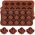2Pcs Maple Leaf Candy Molds Maple Leaves Silicone Mold For Candy Gummy ...