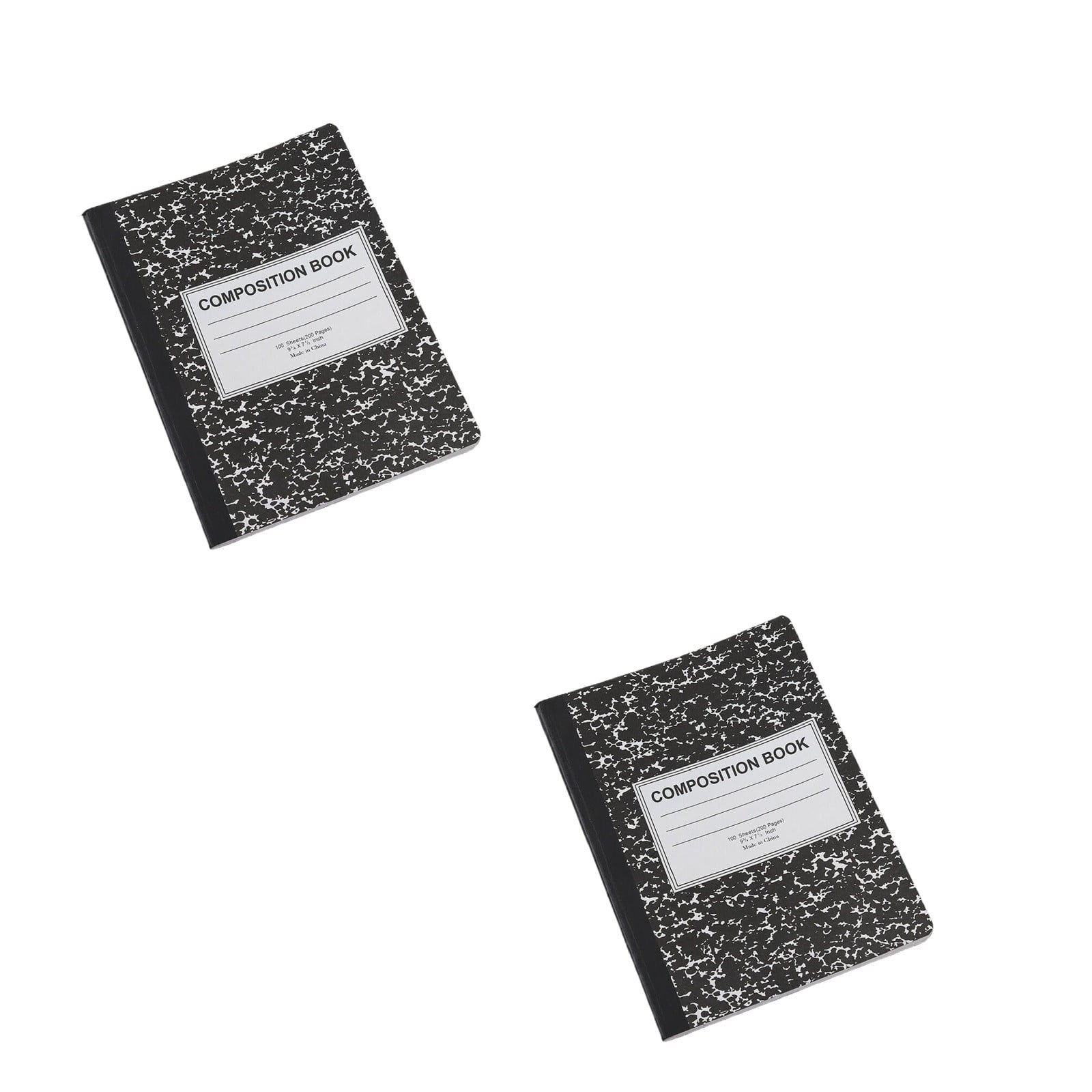2Pcs Marble Snowflake Notebook Thickened Stitching Mini Notebook Black ...