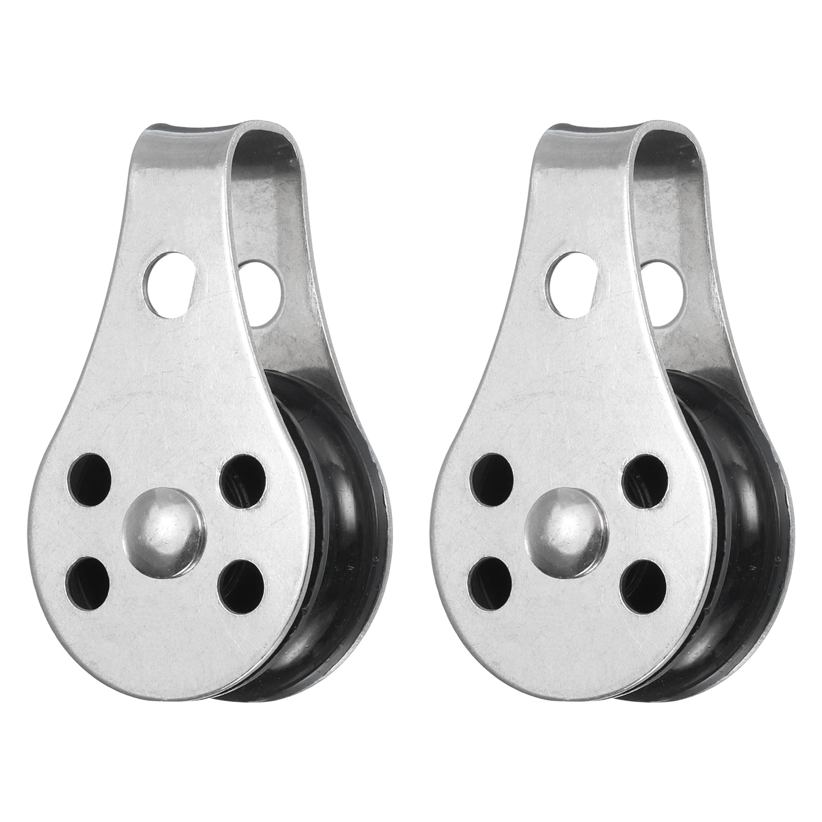 2Pcs Marine Pulley 45mm Single Pulley Block 316 Stainless Steel Nylon ...