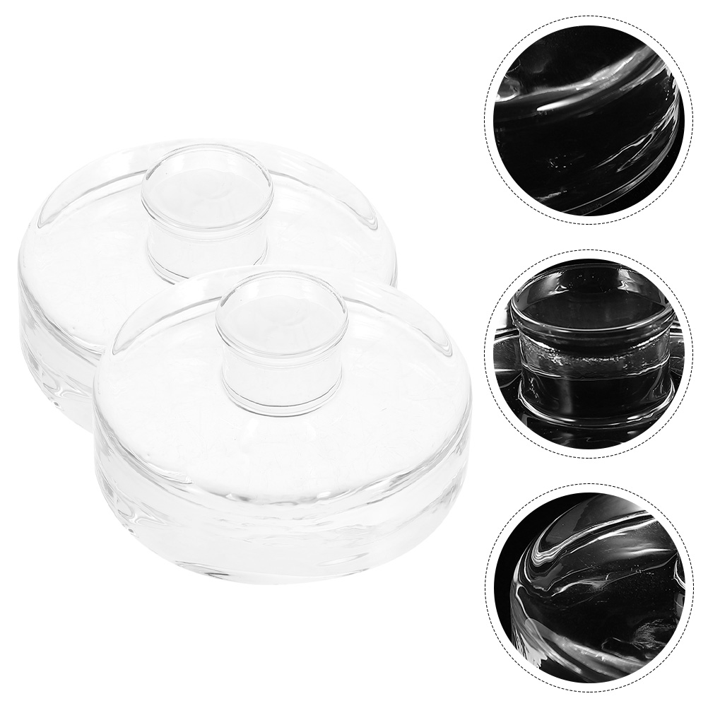 2Pcs Jar Fermenting Weights Pickle Bottle Glass Weights Handle Design ...