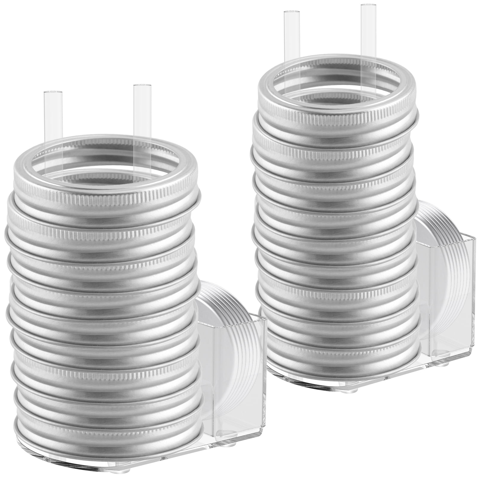 2Pcs Mason Jar Lid Storage Organizer Holder for Mason Canning Lid Easy ...