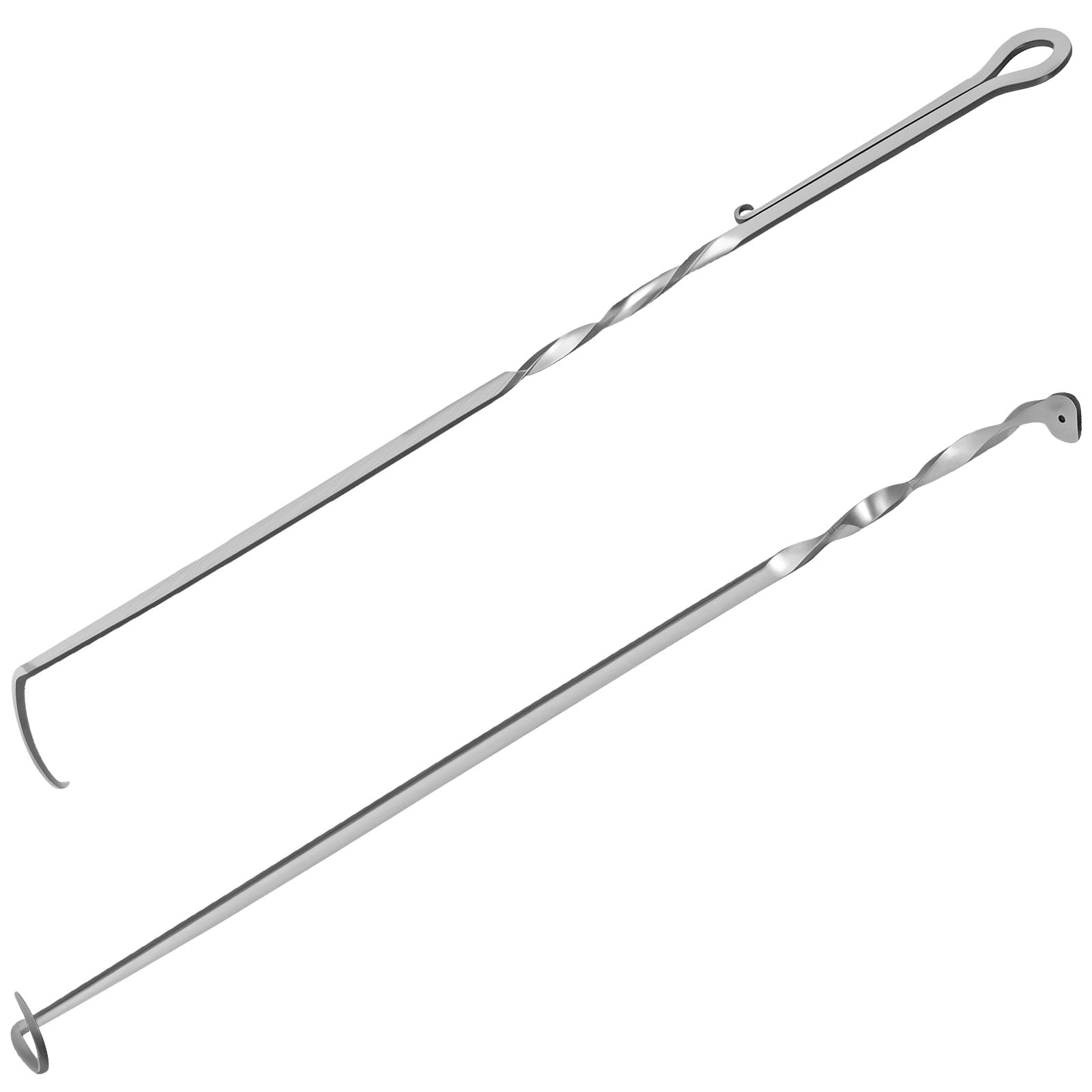 2Pcs Meat Hook Flipper Metal BBQ Meat Hook Flipper Heat Resistant Meat Flipper Hook Dishwasher ...