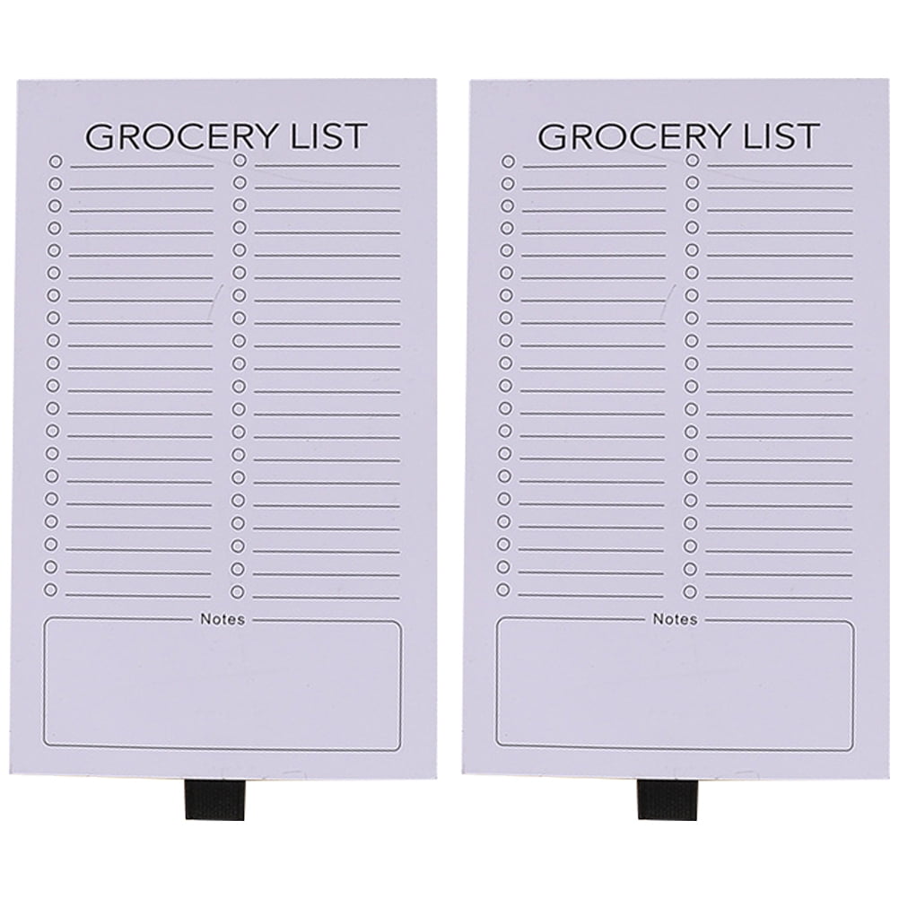 2Pcs Memo Pad Fridge Magnetic Notepad Grocery List Notepad Fridge ...