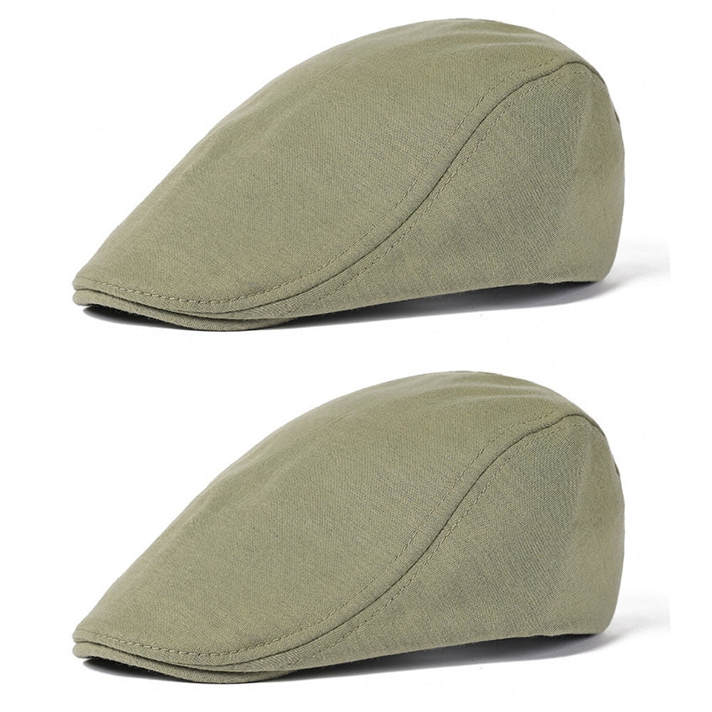 2Pcs Men's Newsboy Caps Gatsby Cabbie Driving Hunting Cap Newsboy Flat ...