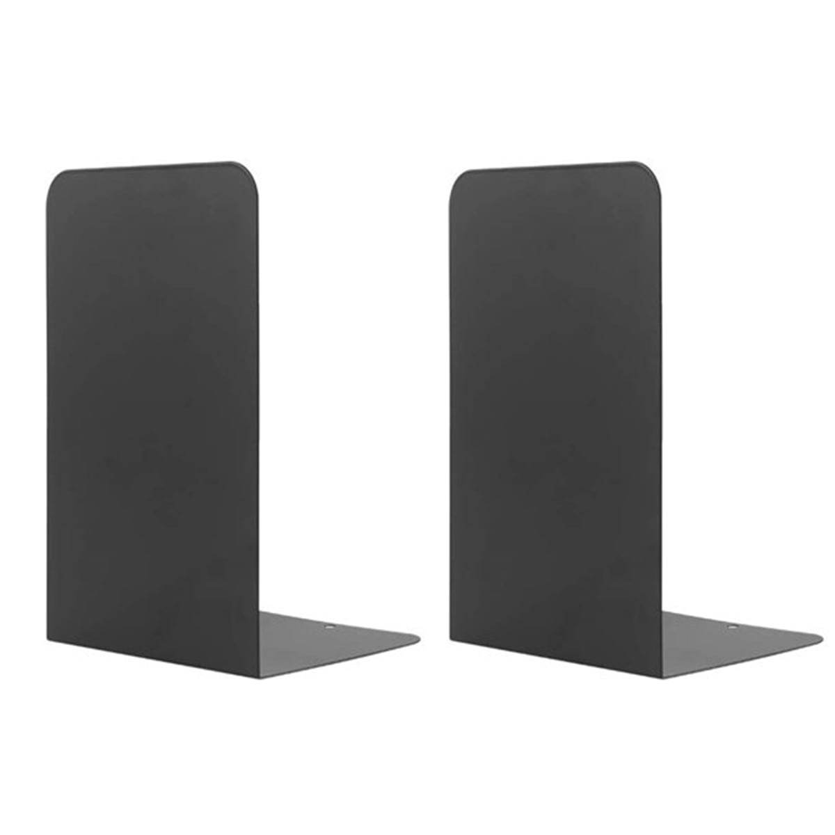 2Pcs Metal Bookends Heavy Duty Black/White Book Ends Support for ...