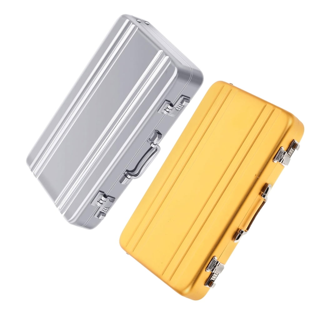 2Pcs Metal Business Card Case Light Weight Aluminum Alloy Name Card ...