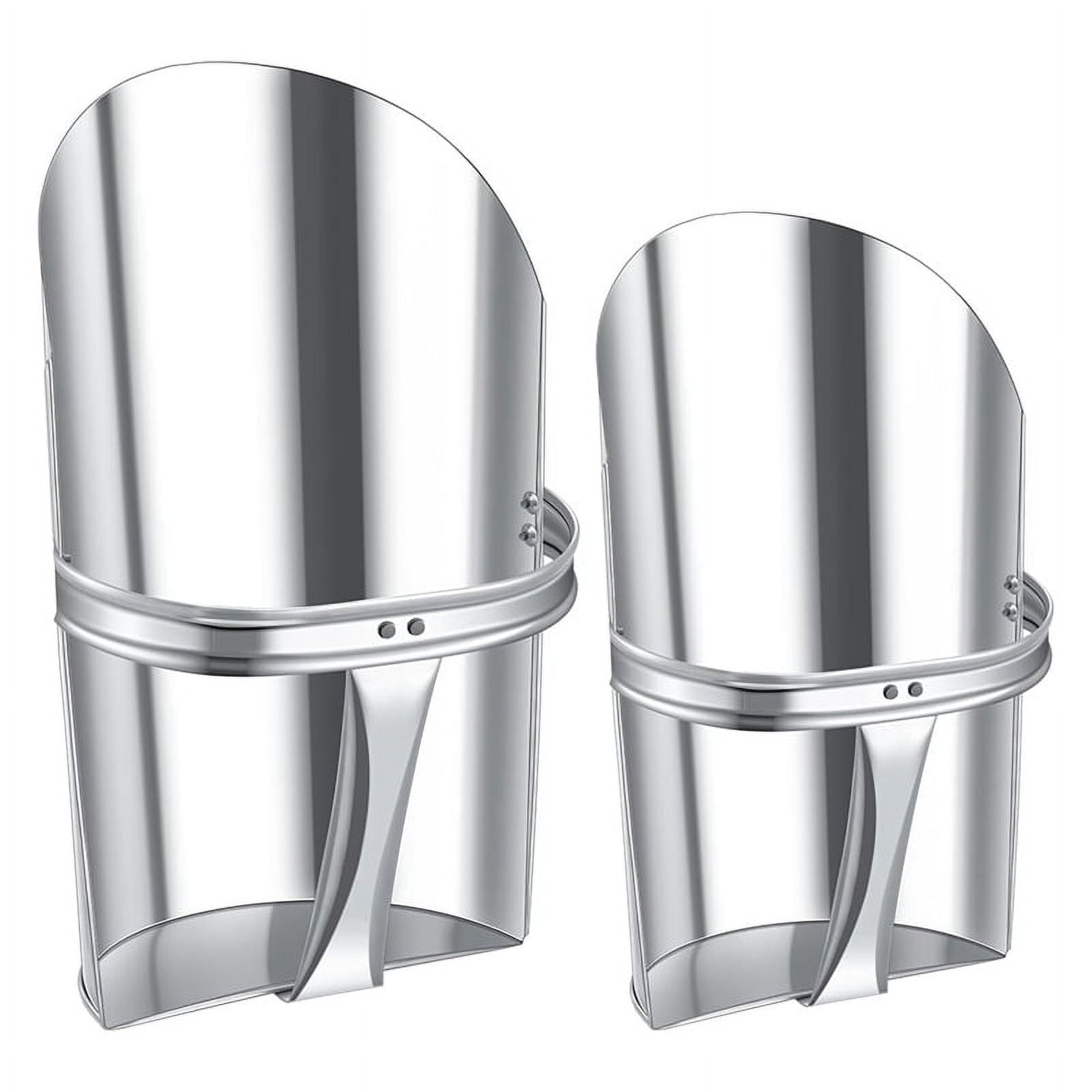 2Pcs Metal Feed Grain Scoop for Livestock 2 Sizes Heavy Duty Stackable ...