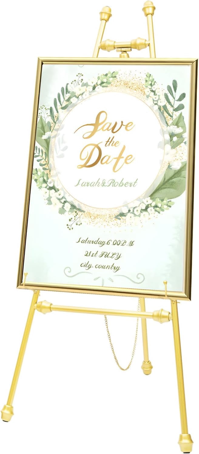 2Pcs Metal Floor Easel Stand Portable Display Stand for Decorative ...