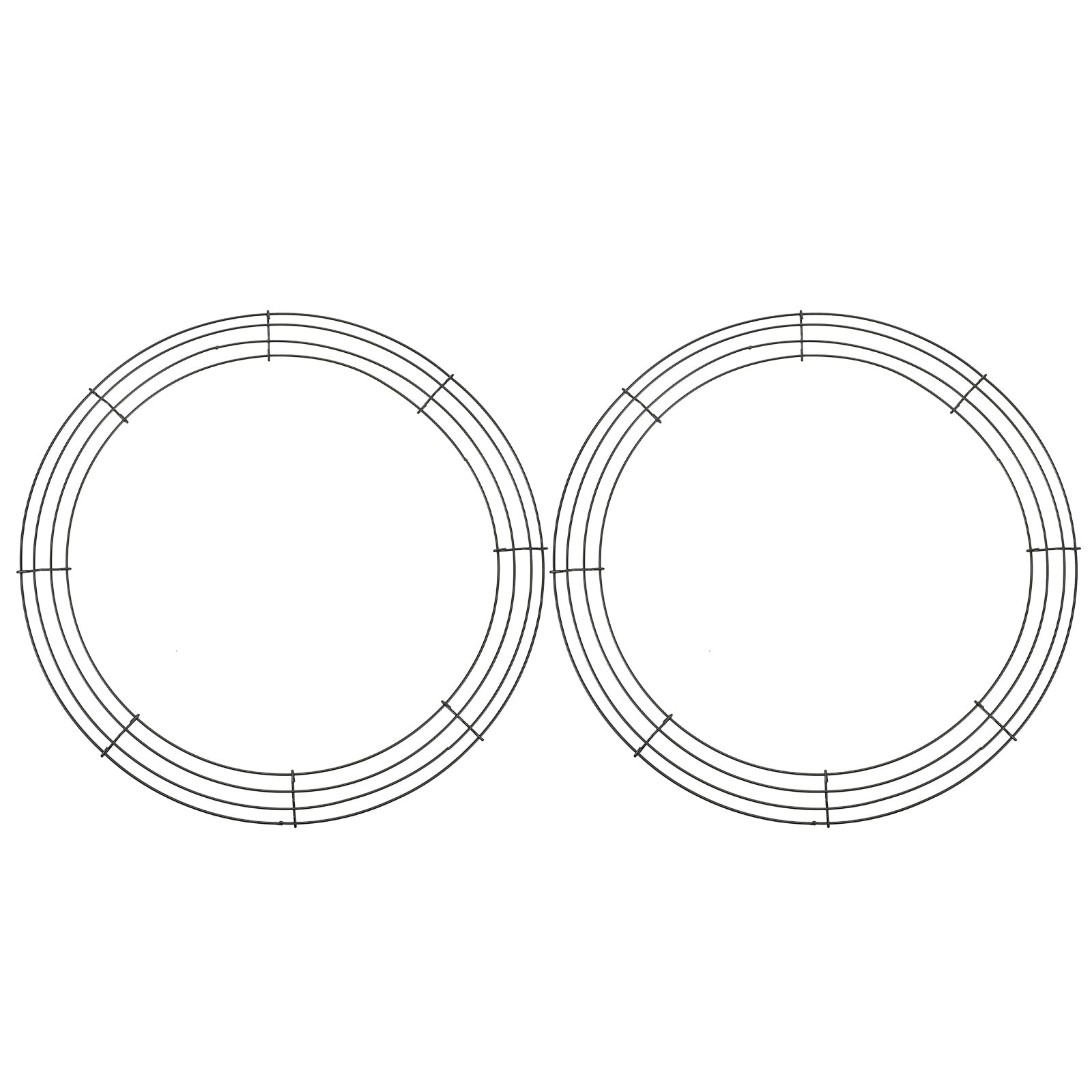 2Pcs Metal Floral Loops Flower Wreath Hoops Iron Garland Frames DIY ...