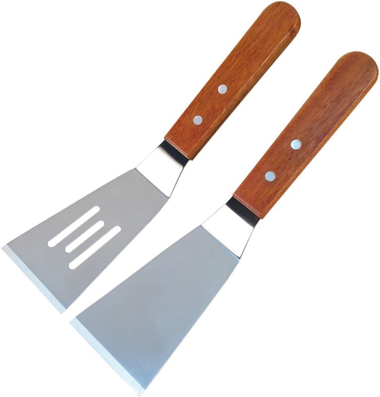 2Pcs Metal Spatulas Set, Metal Spatula for Cast Iron Skillet, Cooking ...