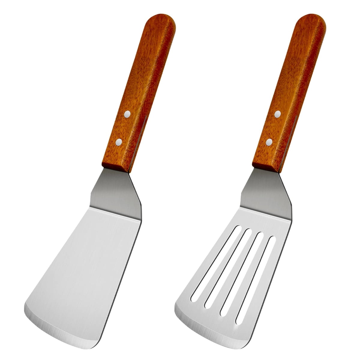 2Pcs Metal Spatulas Set, Metal Spatula for Cast Iron Skillet, Cooking ...