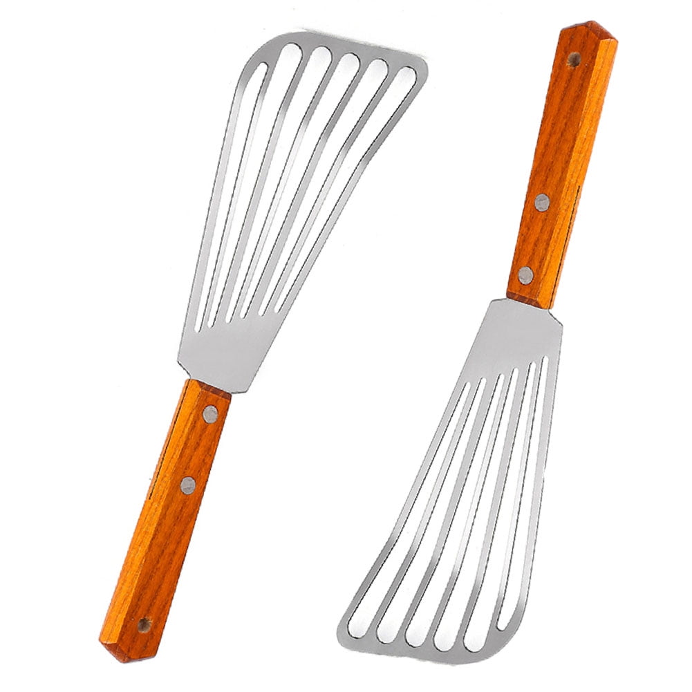 2Pcs Metal Spatulas Set, Metal Spatula for Cast Iron Skillet, Cooking ...