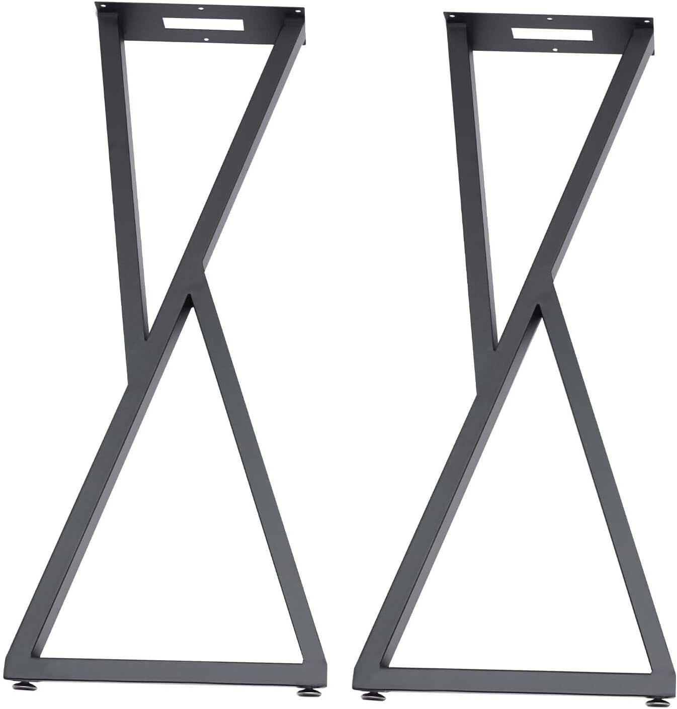 2Pcs Metal Table Legs, 32 inch Z Type Industrial Style Desk Bench Legs ...