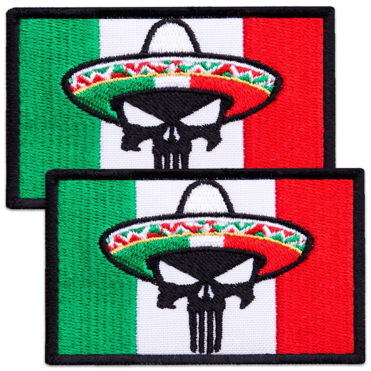 2Pcs Mexican Flag Patch Set, Funny Embroidered Patches - Walmart.com