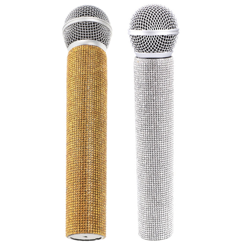 2 Pcs Creative Microphone Prop Simulation Simulated Pretend Toy ...