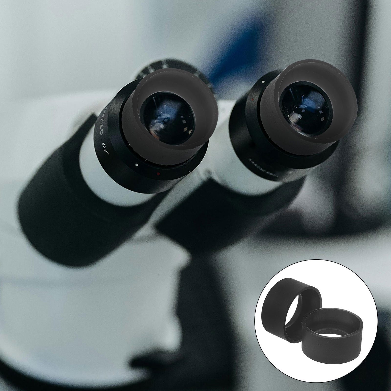 2Pcs Microscope Rubber Eyepieces Rubber Eye Shields Microscope Eye ...