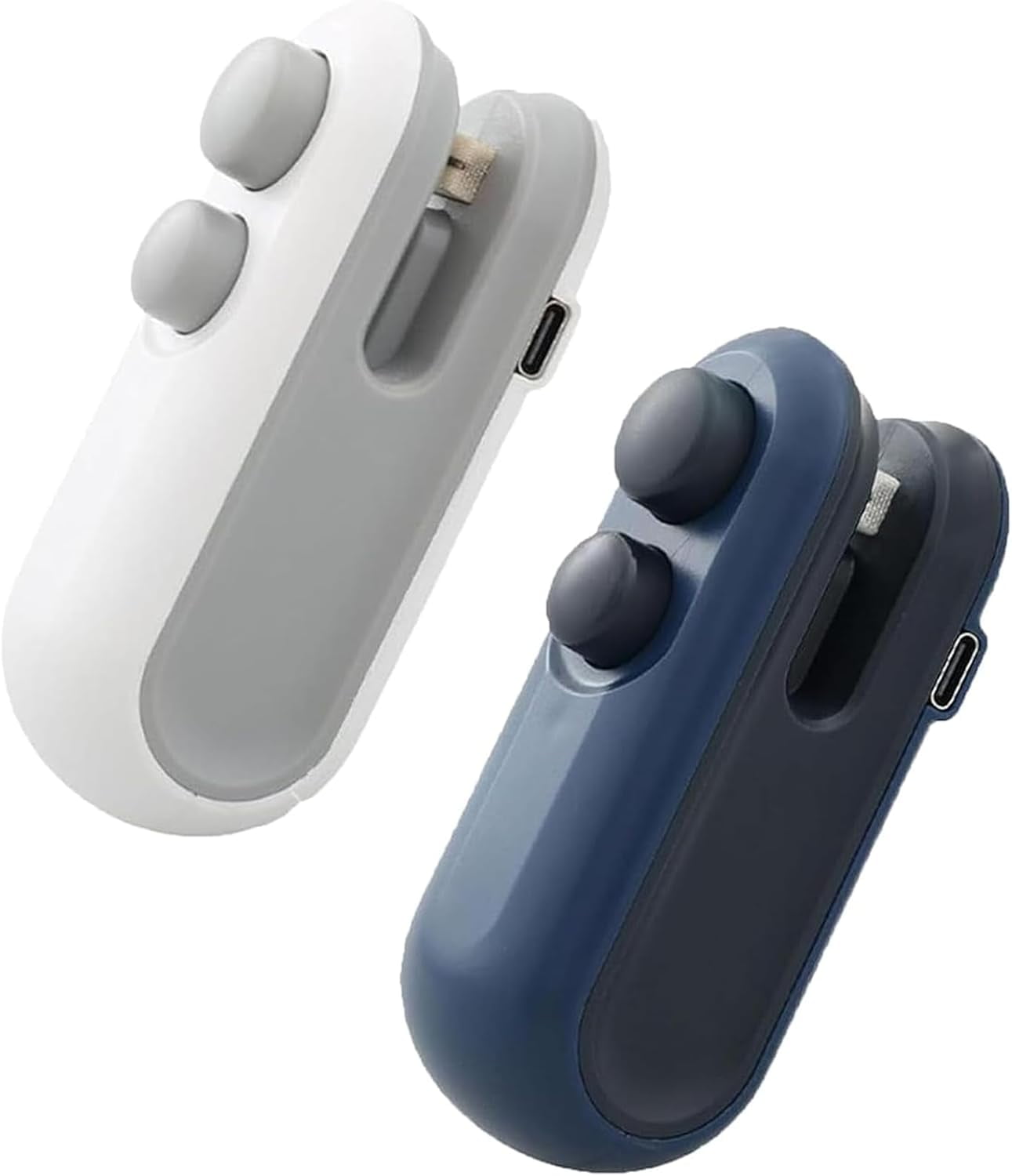 2Pcs Mini Bag Sealer with Cutter and Magnet,Rechargeable Mini Bag ...