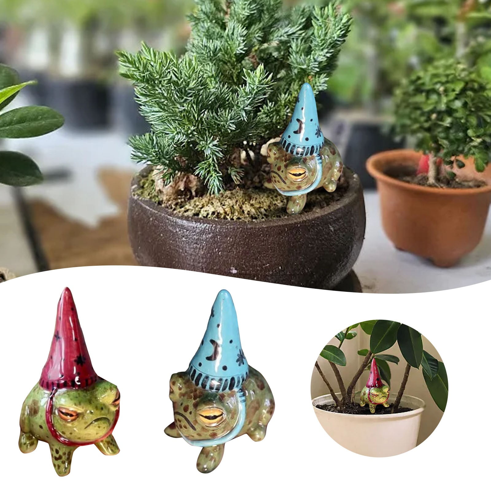 2Pcs Mini , Ceramic Small Wizard , Mini Garden Decoration, Small ...