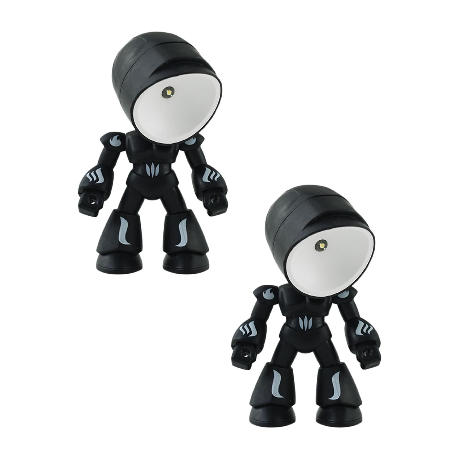 2Pcs Mini Creative Robot Table Lamp, Unique Fun Robot Lamp, Creative ...