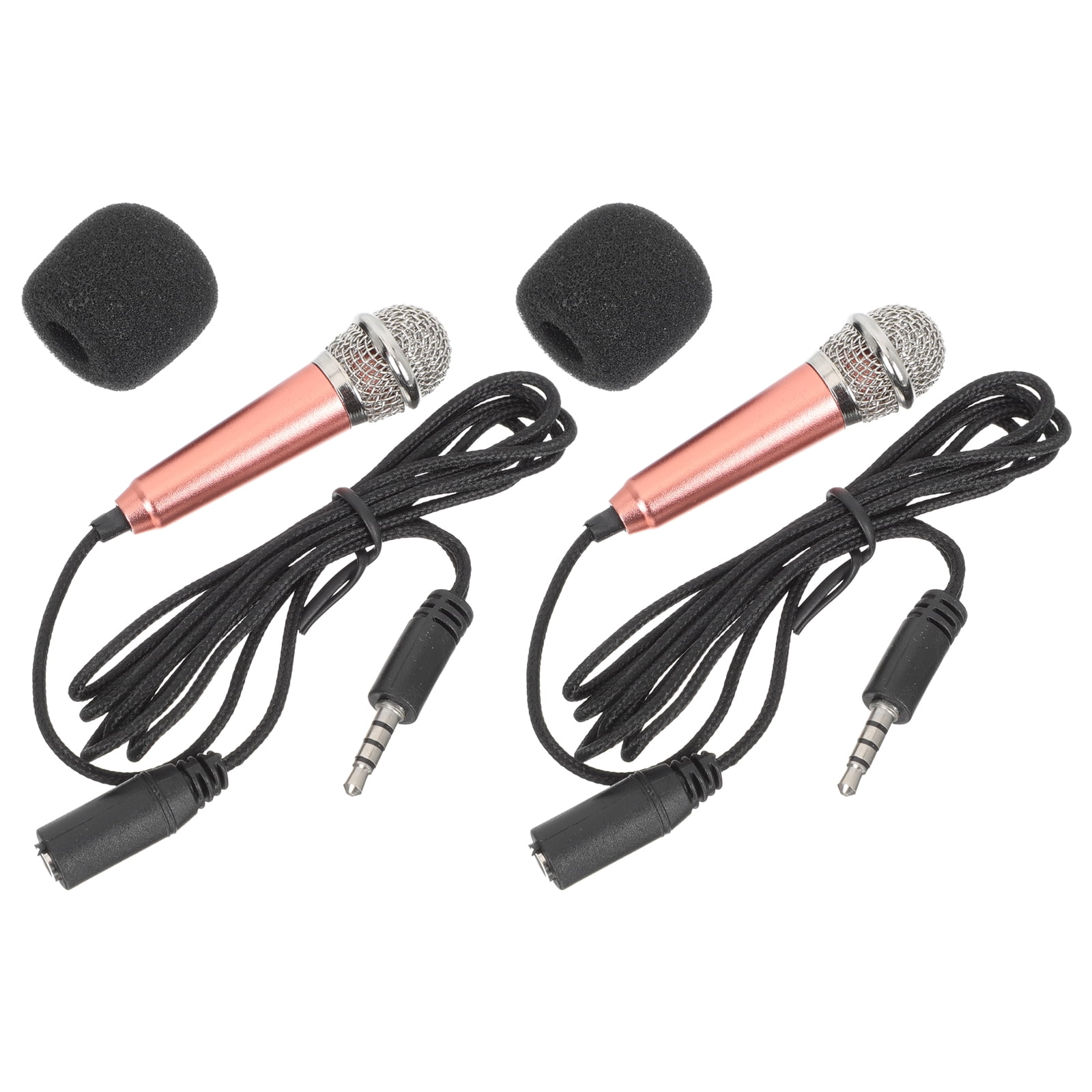 2Pcs Mini Microphones Recording Microphones Karaoke Handheld ...