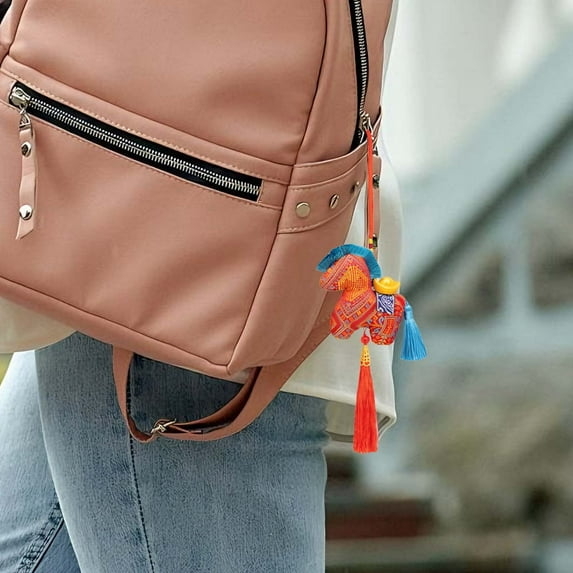 2Pcs Mini Pony,Chinese Fabric Horse Pendant for Car, Closet, Drawer ...