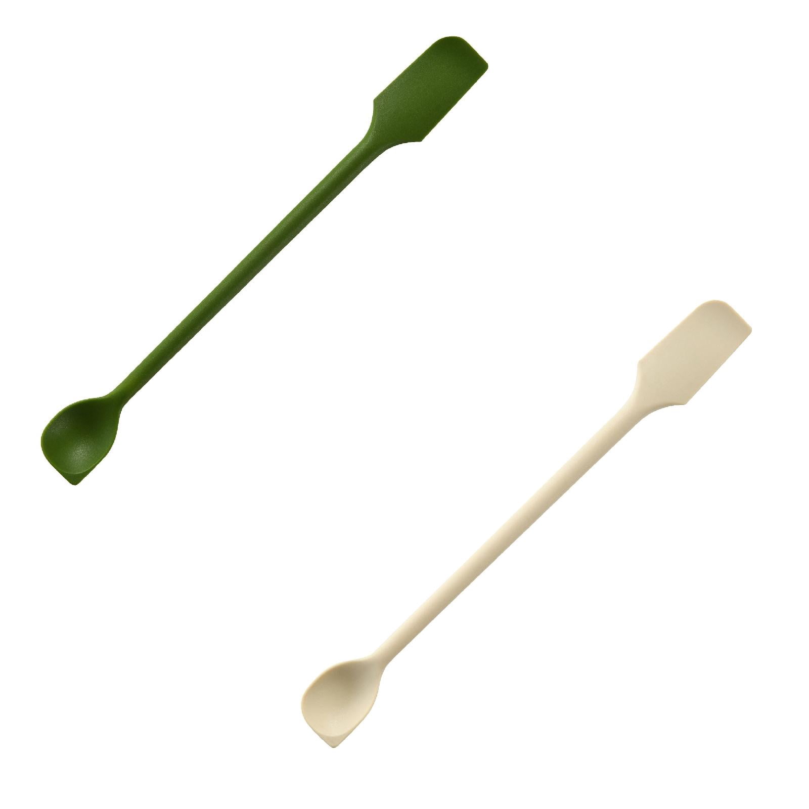 2Pcs Mini Silicone Spatula with Long Handle, Jar Spatula Small Spatulas ...