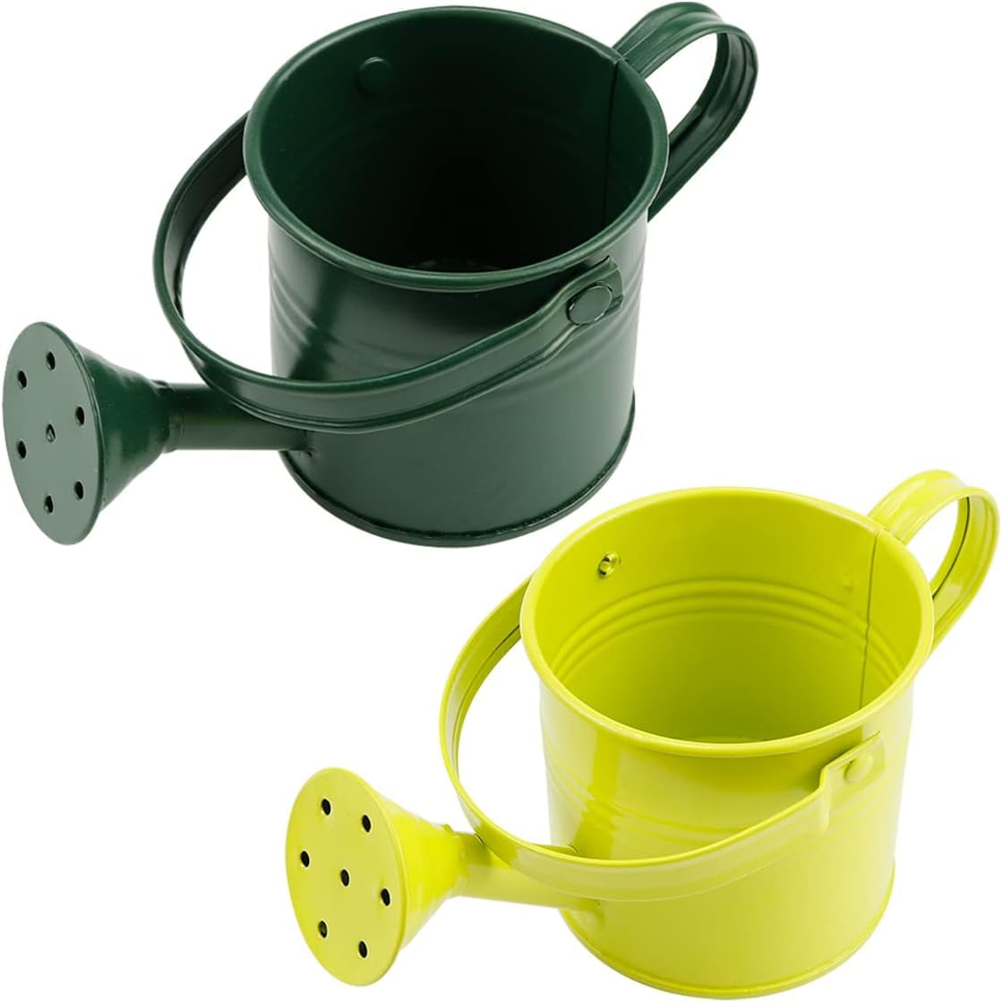 2Pcs Mini Watering Can, Sprinkler Bucket for Kids Metal Gardening Water ...