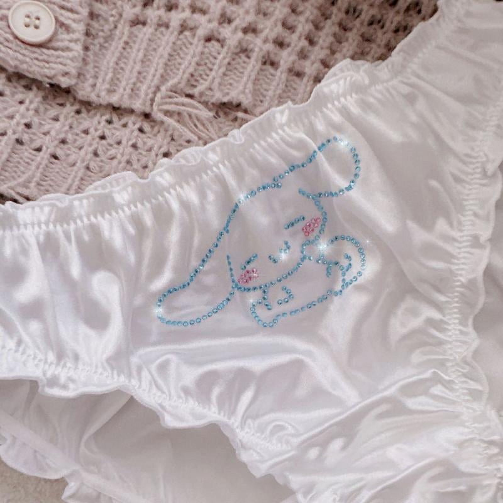 2Pcs Miniso Diamond Traceless Low Waist Underwear Kawaii Cartoon Sexy ...