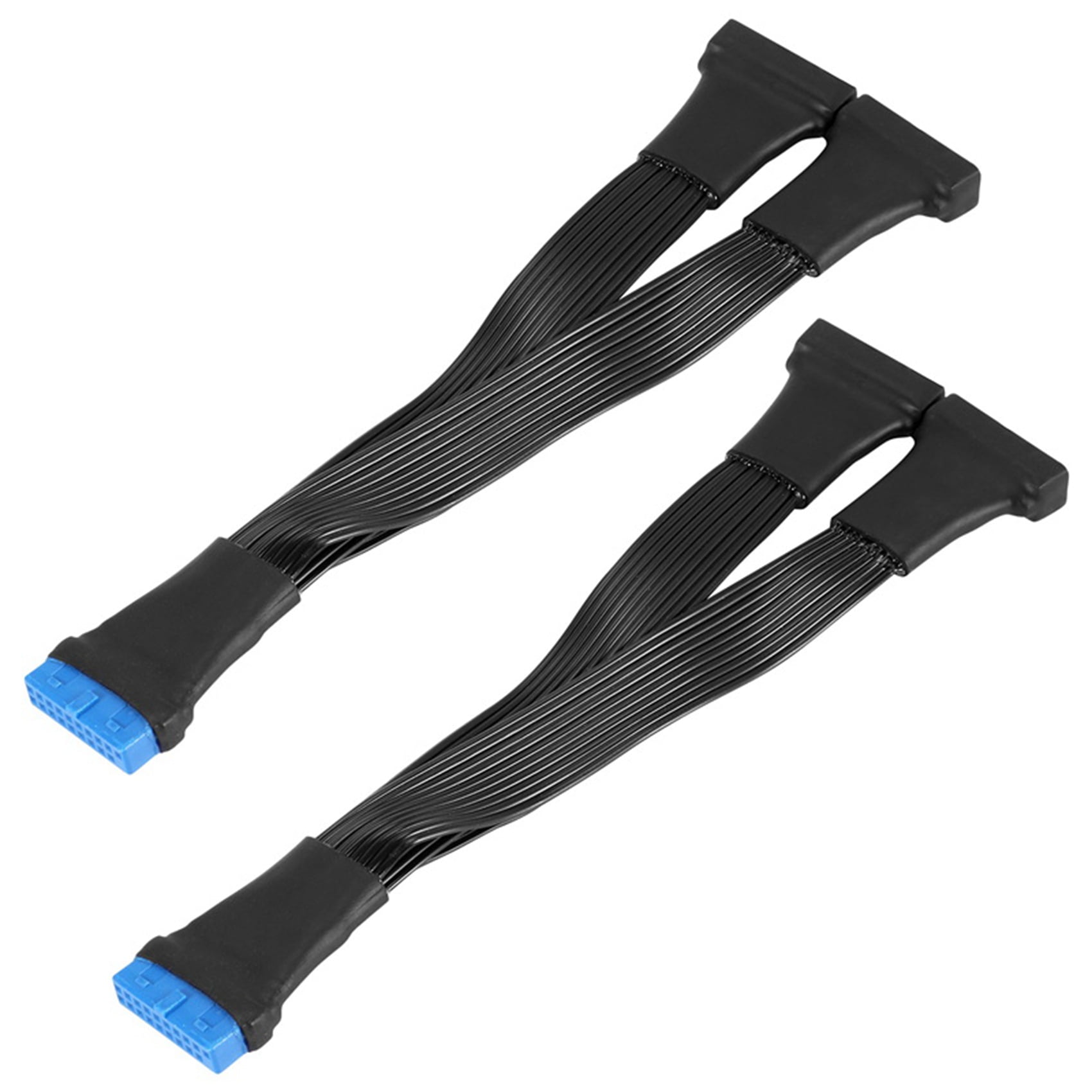 2Pcs Motherboard USB 3.0 19PIN Header 1 To 2 Extension Splitter Cable ...