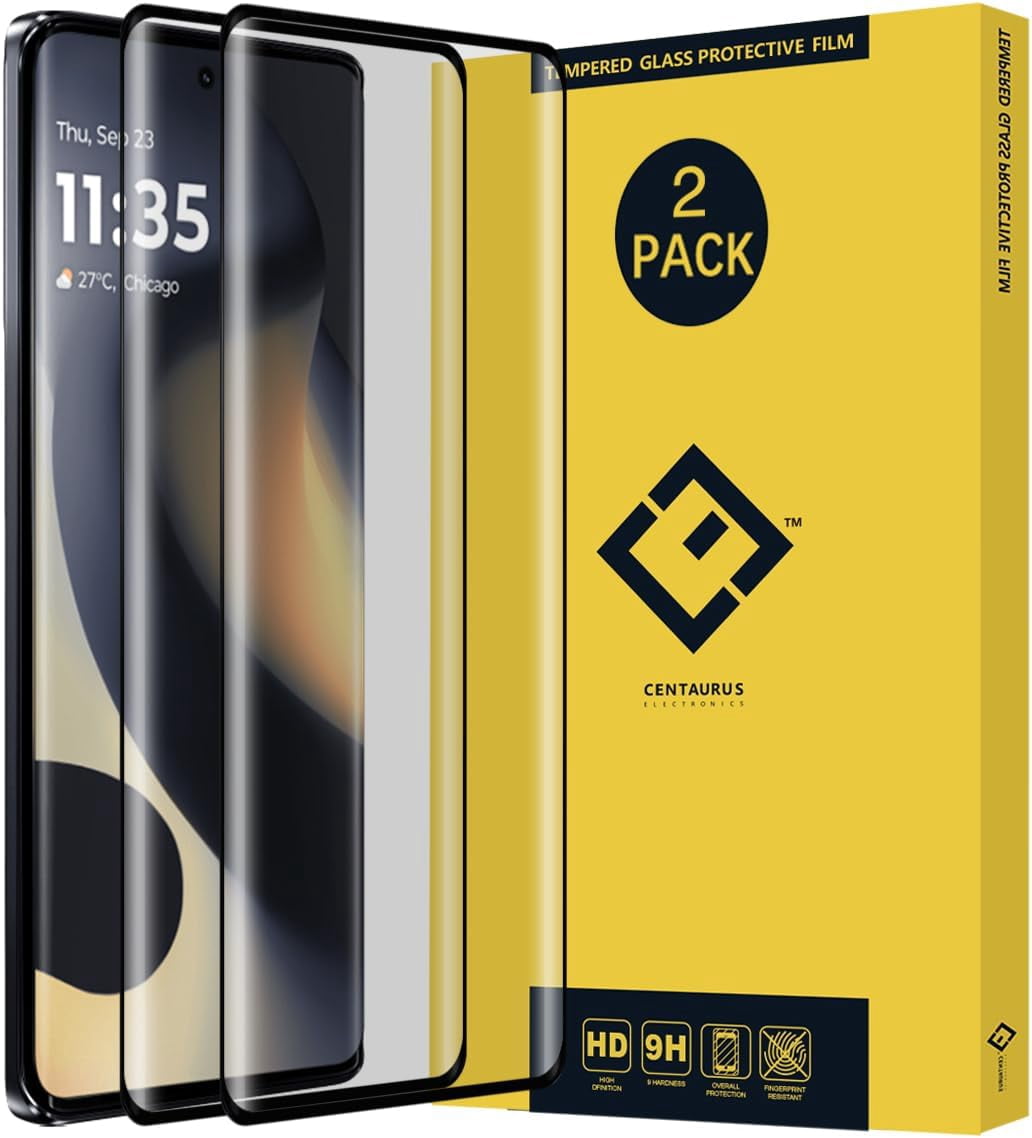 2Pcs Moto Edge 2024 6.6" Screen Protector, 3D Curved Full Coverage Silk ...