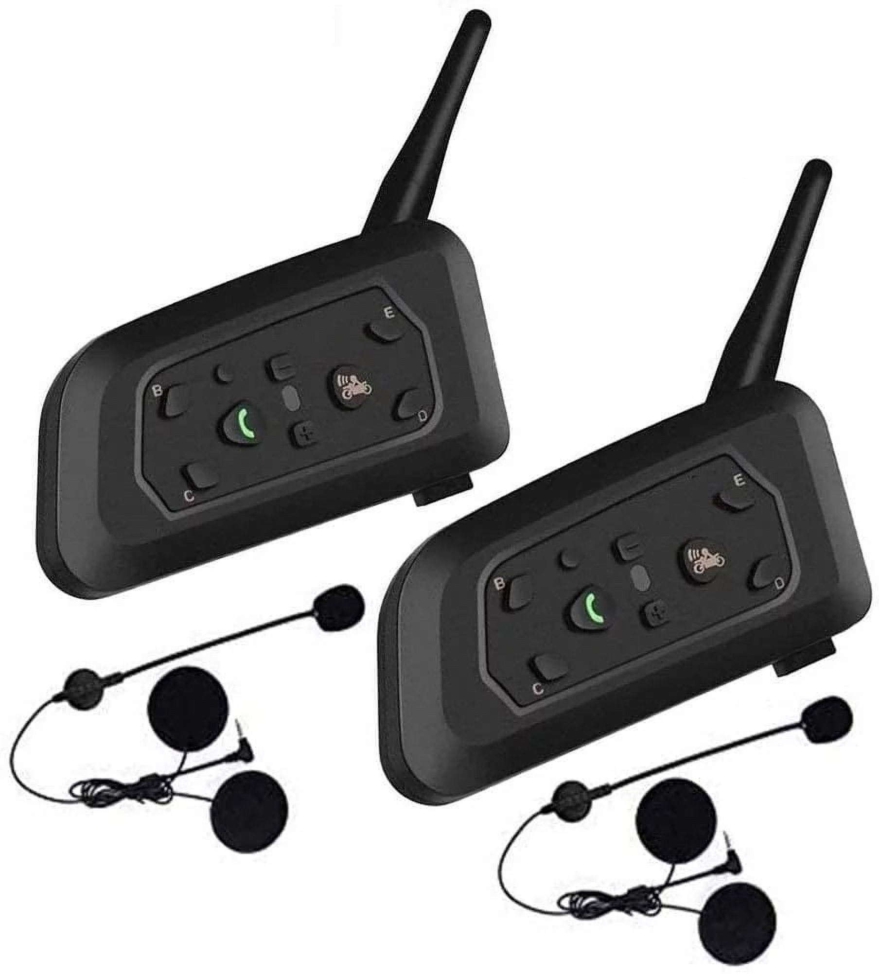 2Pcs Motorcycle Headset, Noise-compensating Microphone, Waterproof ...